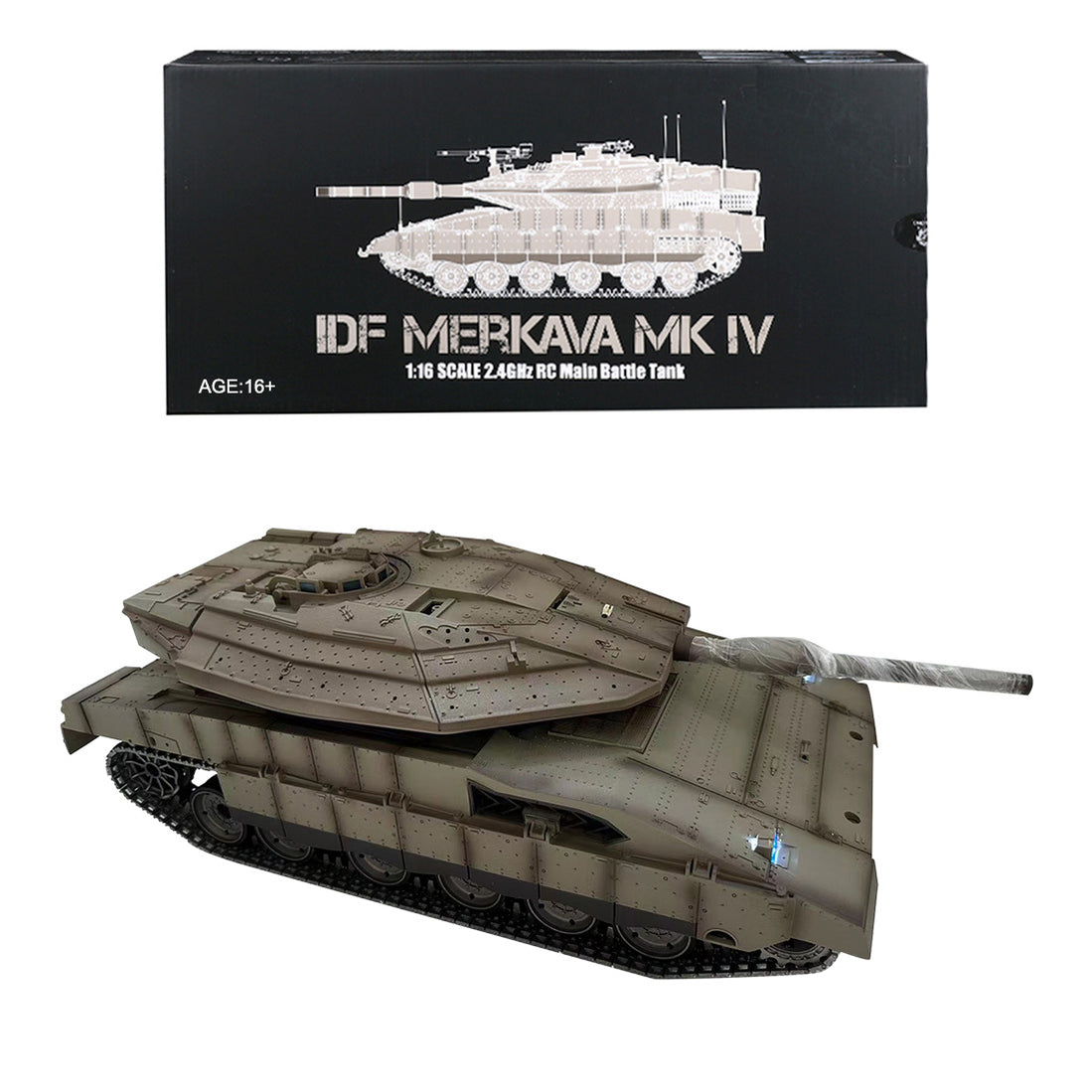 1/16 Israel Merkava-IV 2.4G RC Infrared Combat Tank Model Military Veh ...