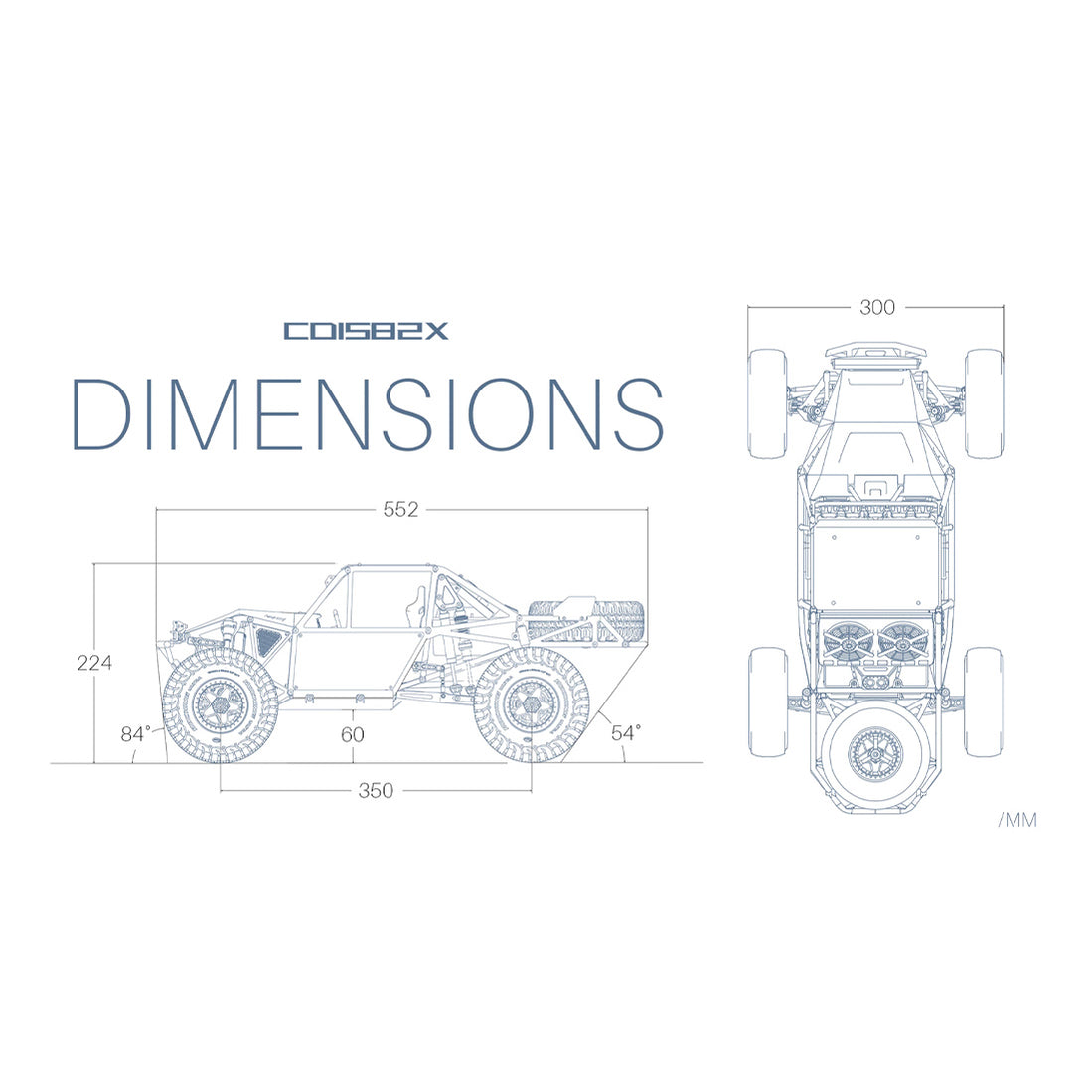 Capo U4 CD1582X Queen 1/8 Scale RC Off-Road Crawler Vehicle Model Kit ...