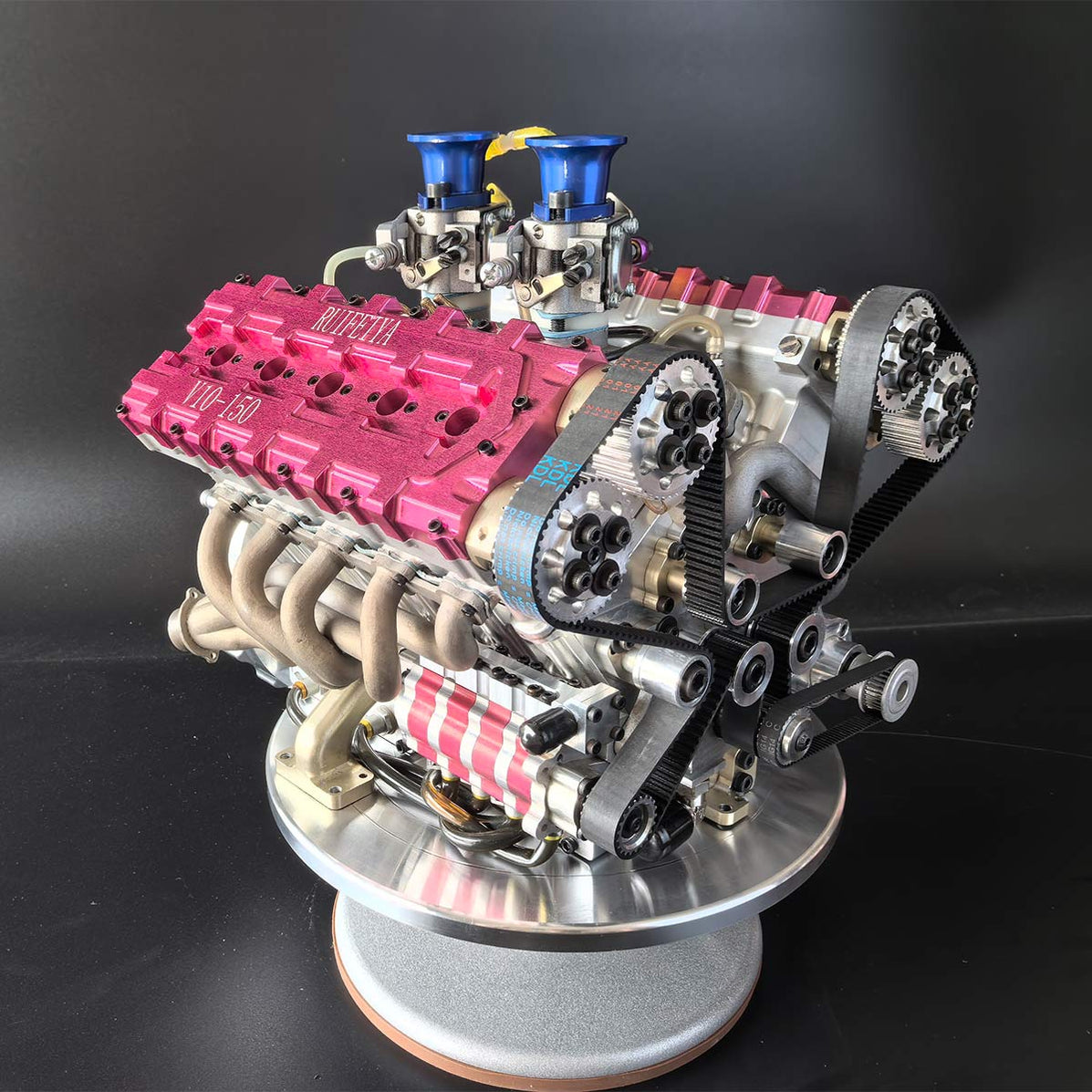 RUIFEIYA 1:4 Scale V10 Gas Engine Model - 150cc DOHC 40-Valve 4-Stroke ...