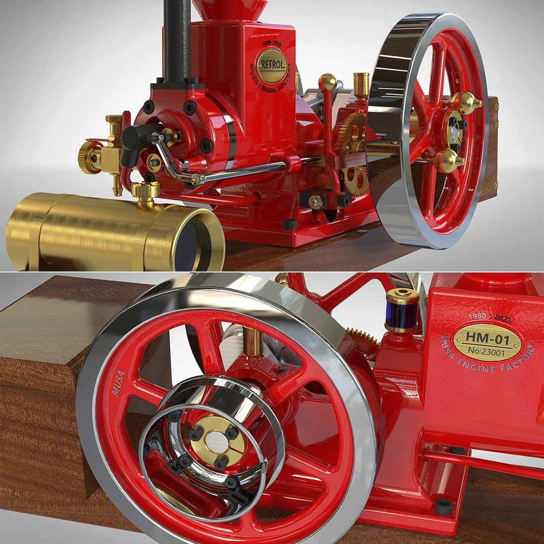 RETROL HM-01 Hit and Miss Engine with Starter Kit - One Key Start - EngineDIY