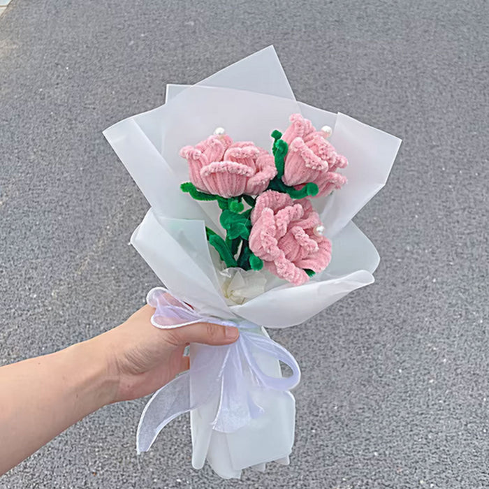 Valentine's Day Handmade DIY Twisting Stem Rose Bouquet Material Kit ...