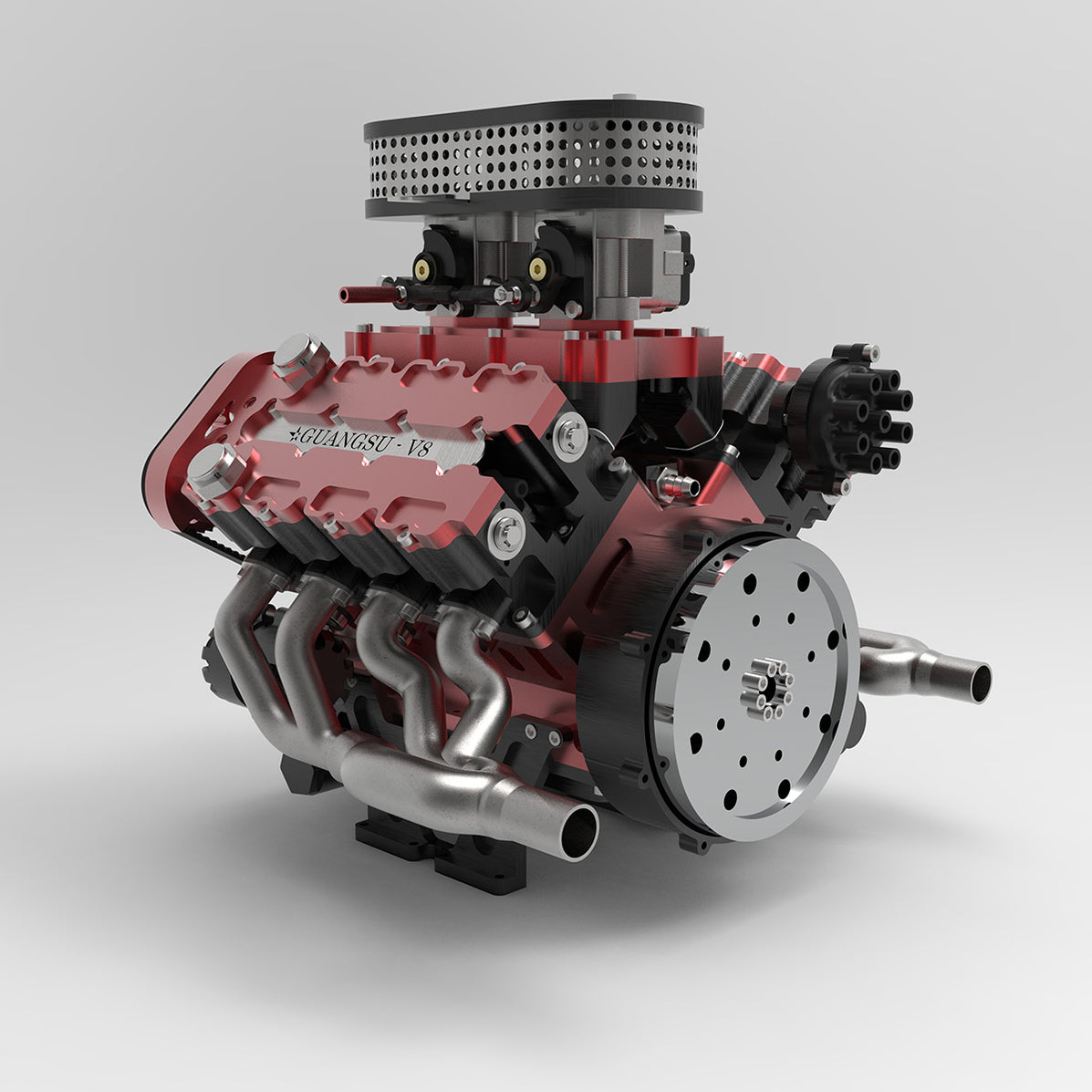 ENJOMOR V8 Engine Model That Works GS-V8 78CC DOHC 4-Stroke 8-Cylinder ...