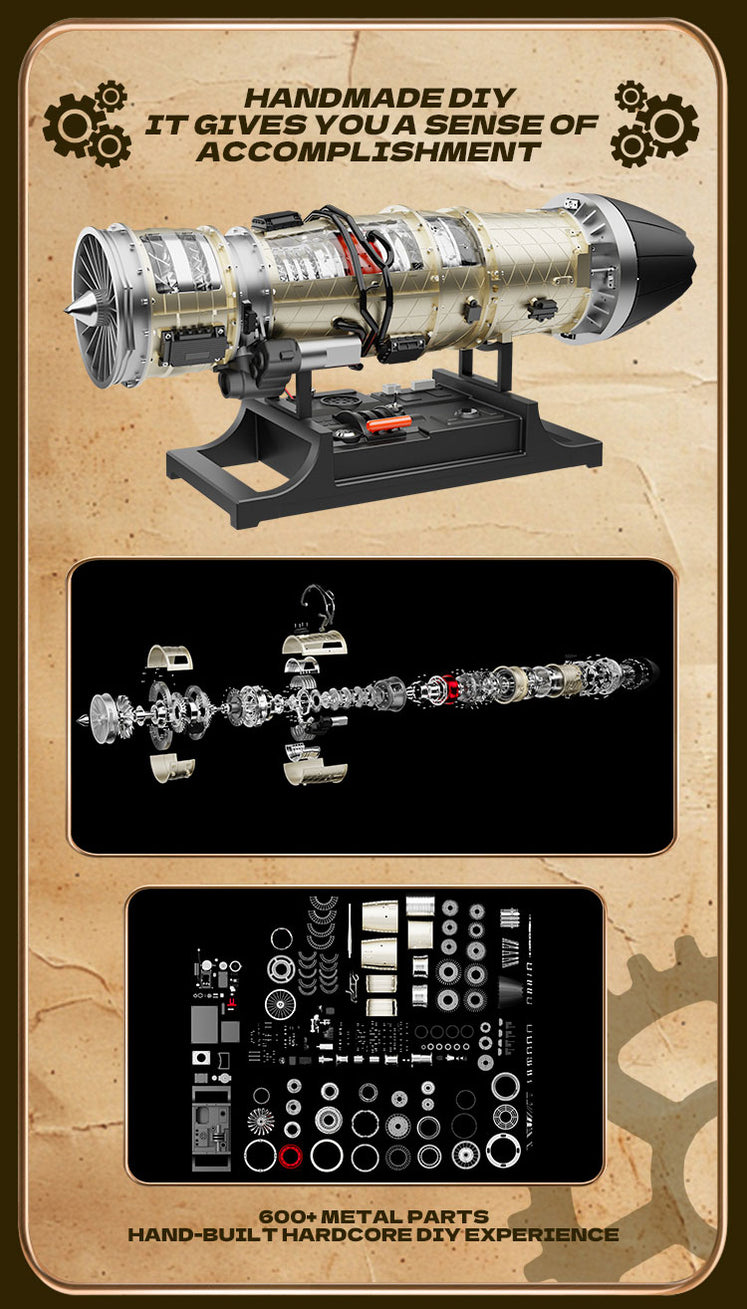 TECHING Working Turbofan Engine Model Kit | Build Your Own Turbofan ...