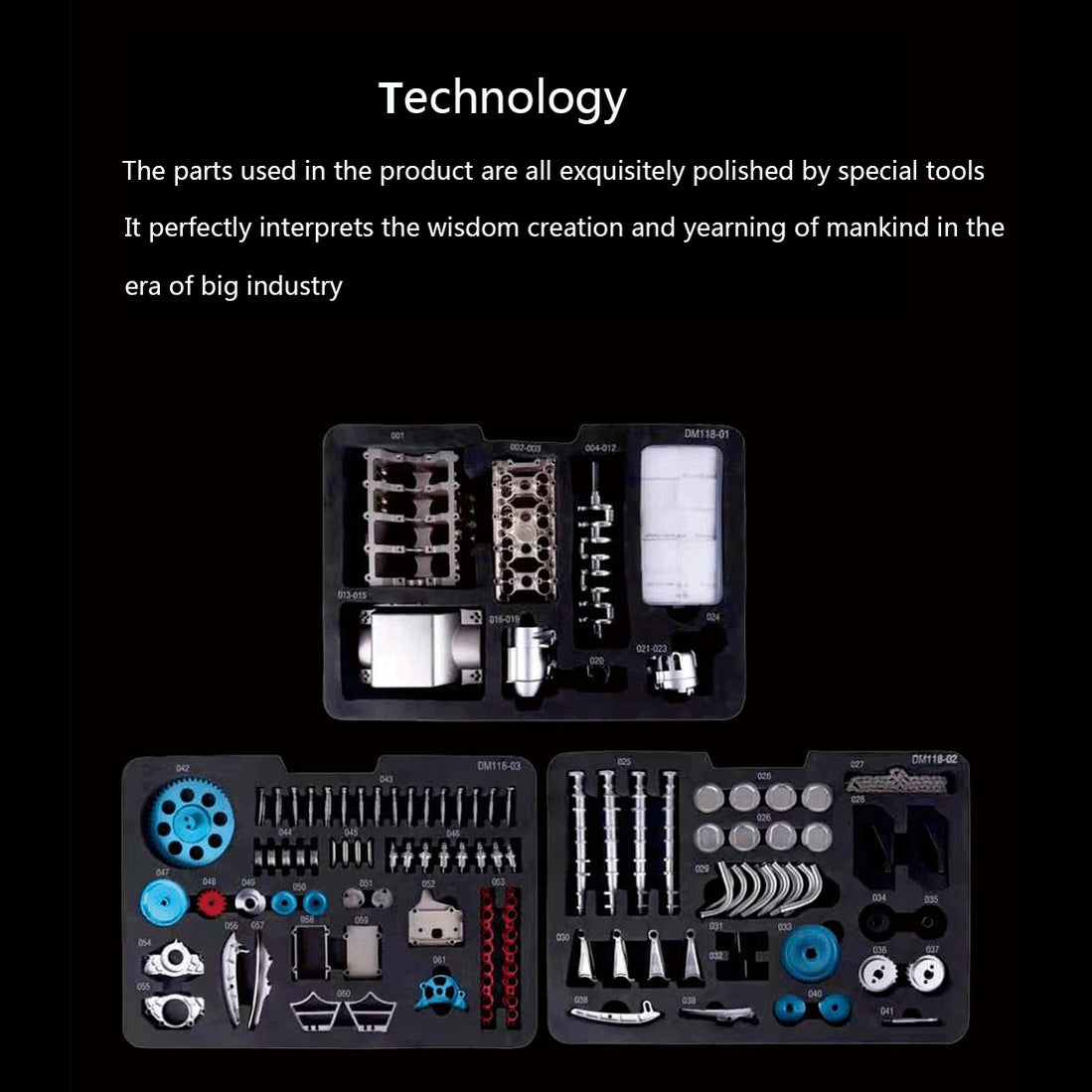 V8 Engine Model Metal Mechanical Engine Science Experiment Physics Toy ...