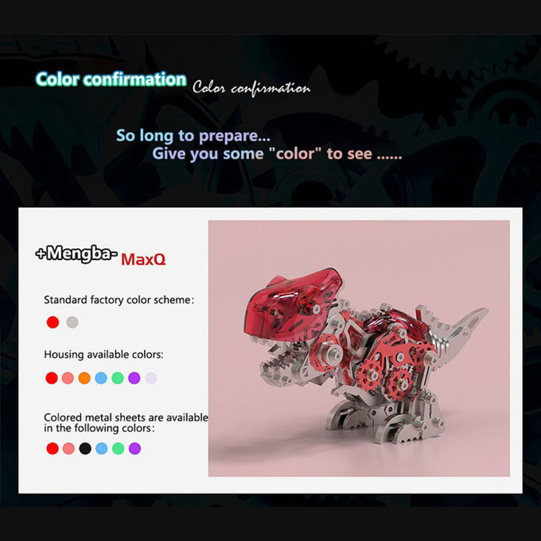 3D Metal Mechanical Dinosaur Model Kit DIY Tyrannosaurus Rex Assembly ...
