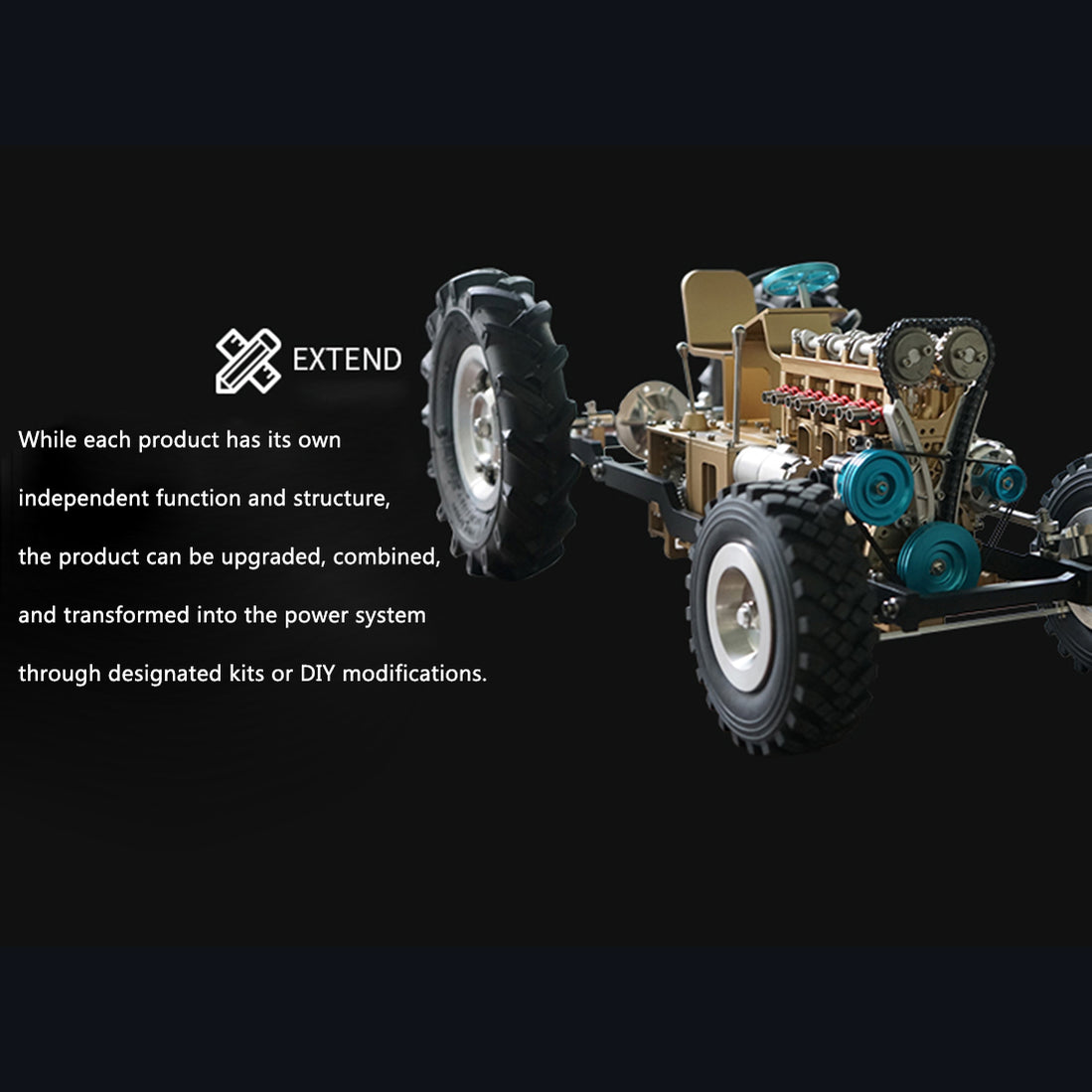 TECHING L4 Engine Model Kit that Works - Build Your Own Engine - Full ...