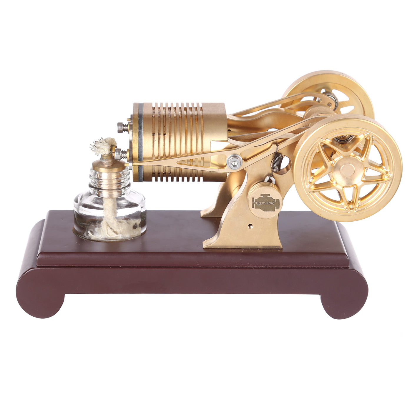 ENJOMOR 2 Cylinder Stirling Engine Model Kit Vacuum Engine Flame Licke ...