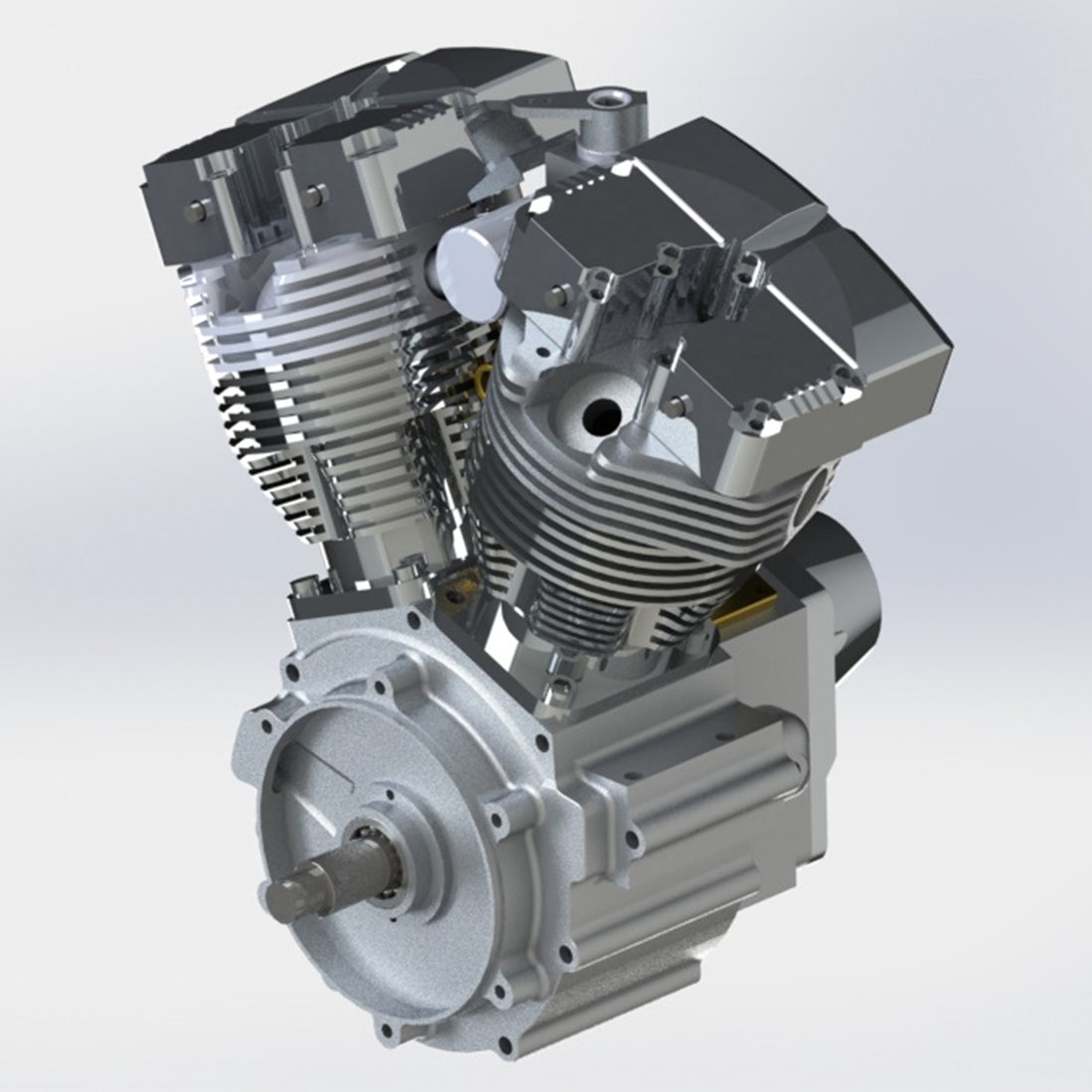 CISON Panhead & Shovelhead V2 Engine Gasoline Engine Model - EngineDIY