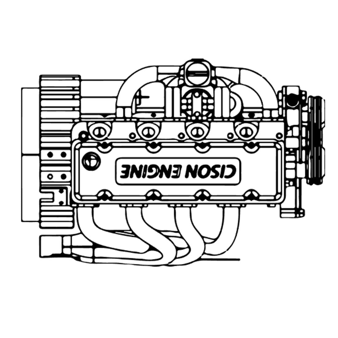 CISON L4-175 17.5cc OHV L4 RC Gasoline Engine Model 8,000rpm - EngineDIY