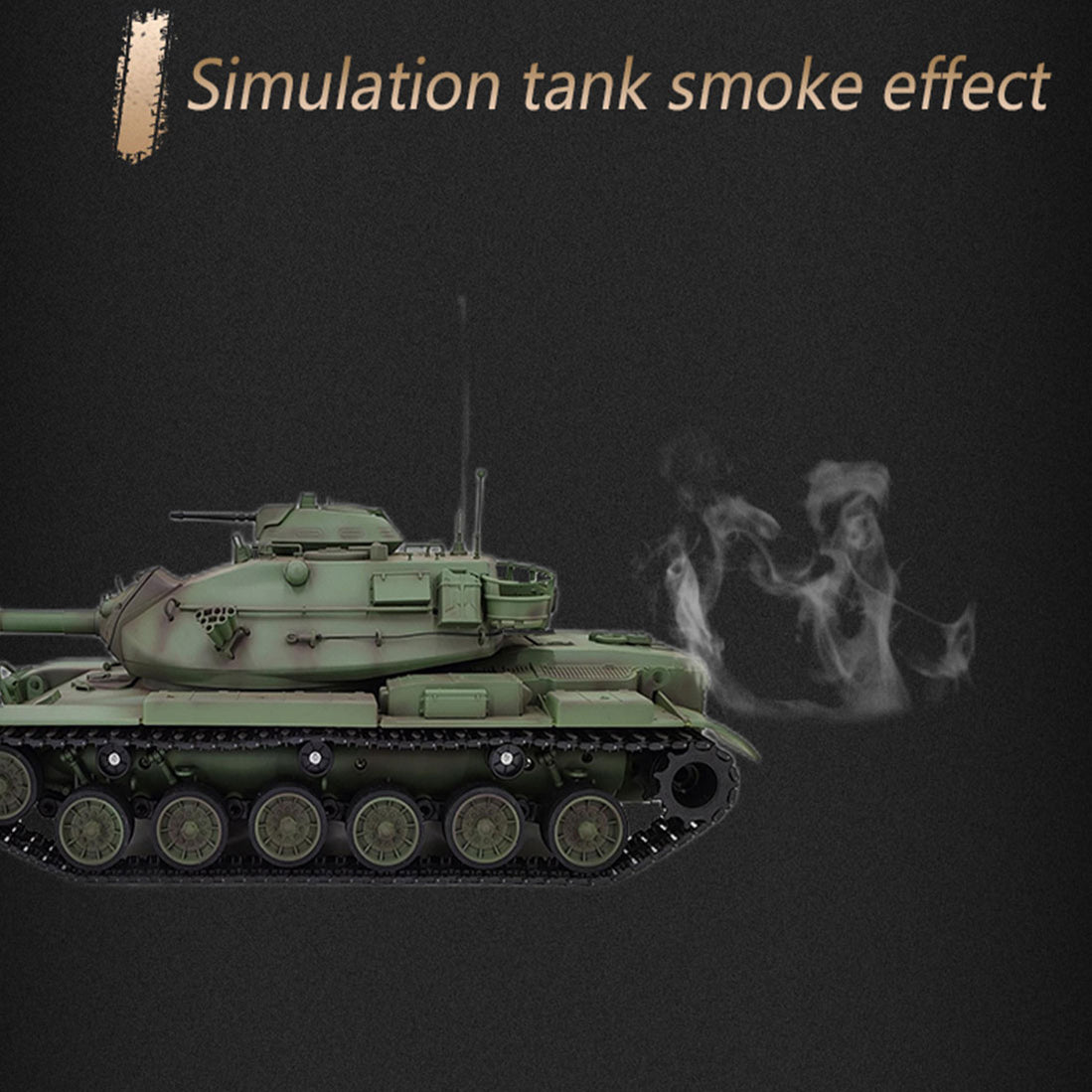 1/16 2.4G RC Tank American M60A3 Main Battle Tank Model Vehicle with L ...