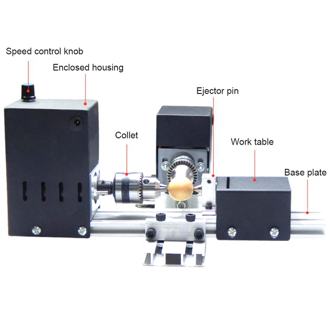 Mini Desktop Lathe with Dual Motor Multifunctional Electric DIY Tools ...