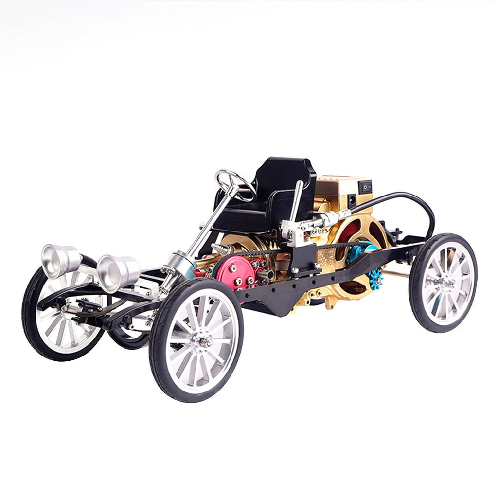 V4 Car Engine Assembly Kit Full Metal 4 Cylinder Engine Building Kit ...