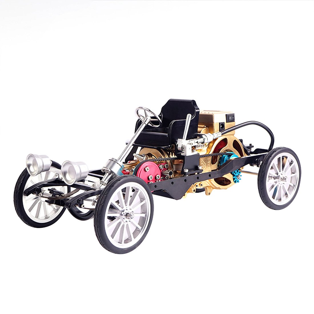 Mini Engine Build Kit Single-cylinder Steam Car Engine Assembly Model ...