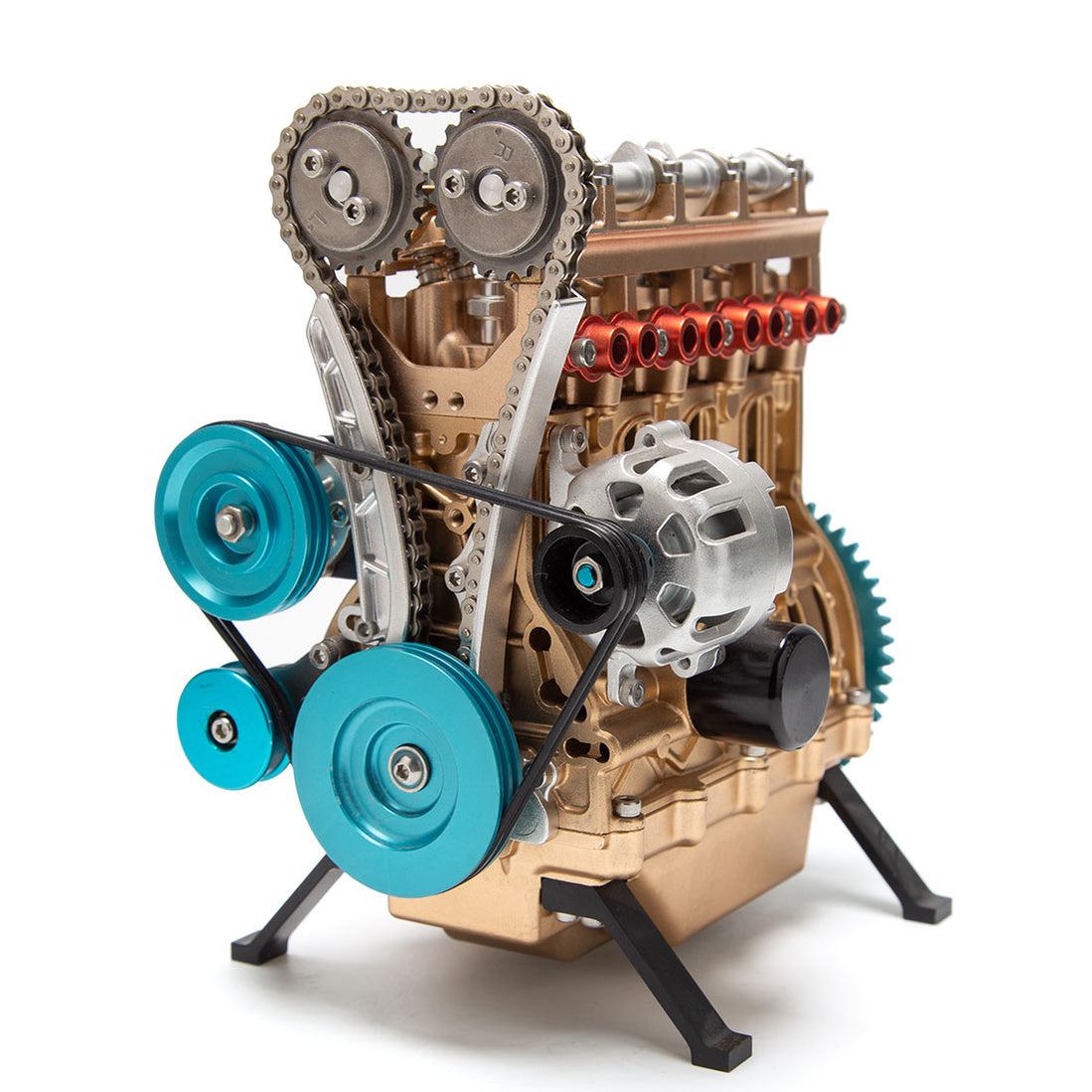 TECHING L4 Engine Model that Works - Full Metal Car Engine Model ...