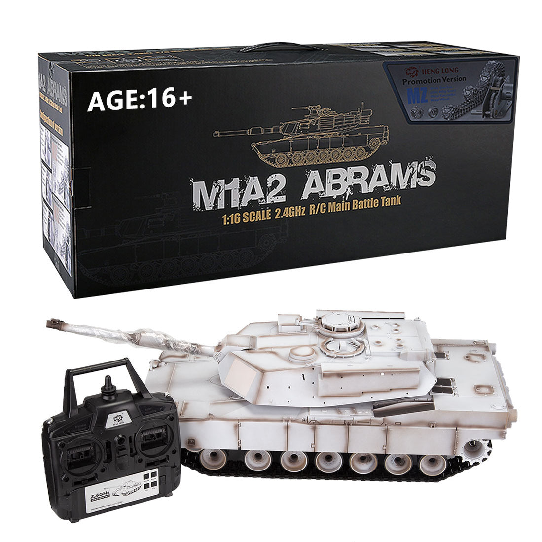 1/16 RC Tank 2.4G M1A2 RC Main Battle Tank Model Military Model (Basic ...