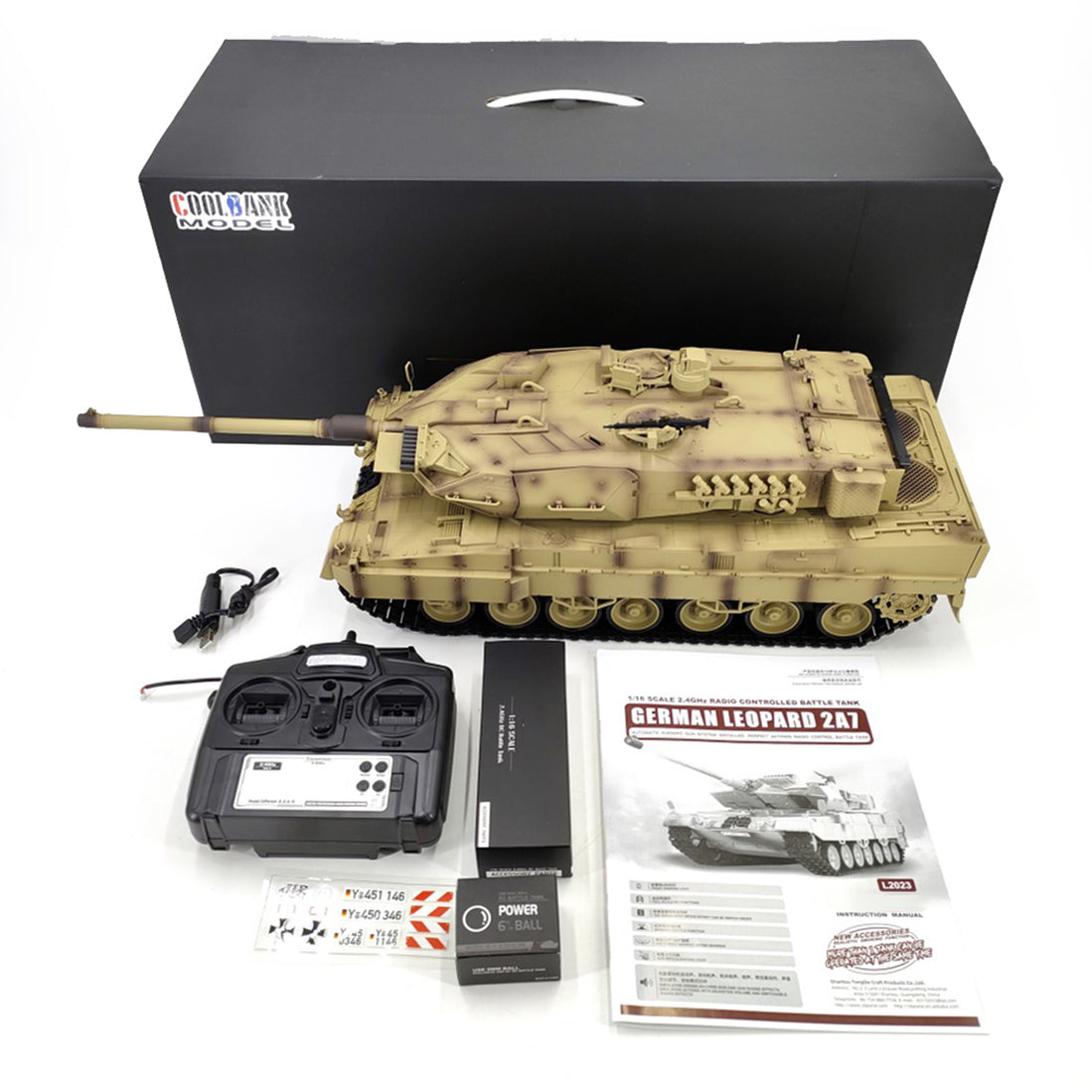 1/16 RC Tank 2.4G German Leopard 2A7 Main Battle Tank Vehicle Model To ...