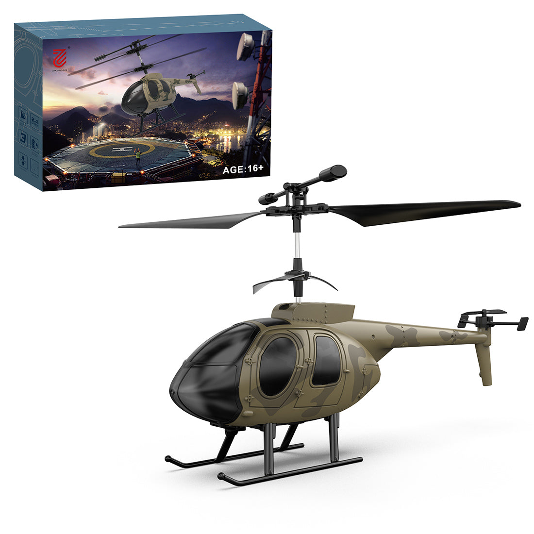 MD500 2.4G RC Airplane 4CH 6-axis Gyroscope Simulation Helicopter Mode ...