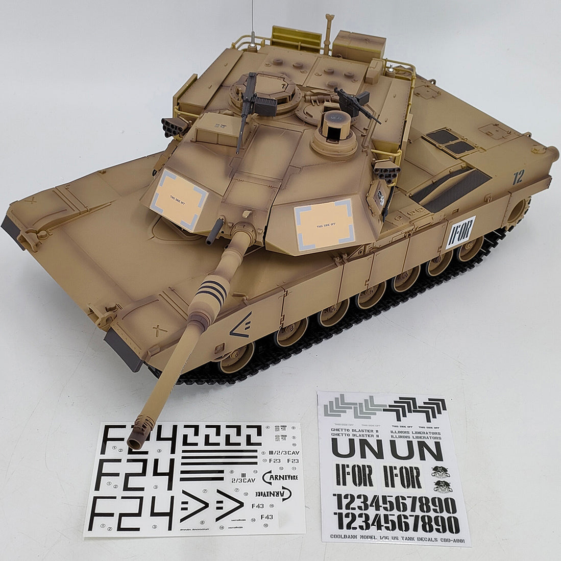 1/16 RC Tank 2.4G M1A2 RC Main Battle Tank Military Model (Upgraded Ve ...
