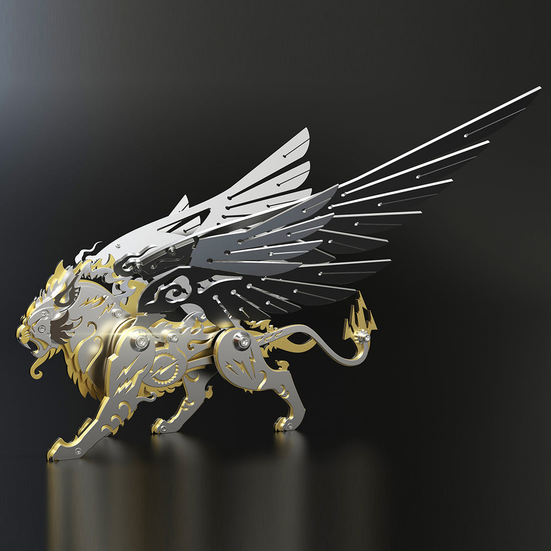 3D Puzzle DIY Model Kit Jigsaw Metal Tiger Model Ancient Chinese Beast ...