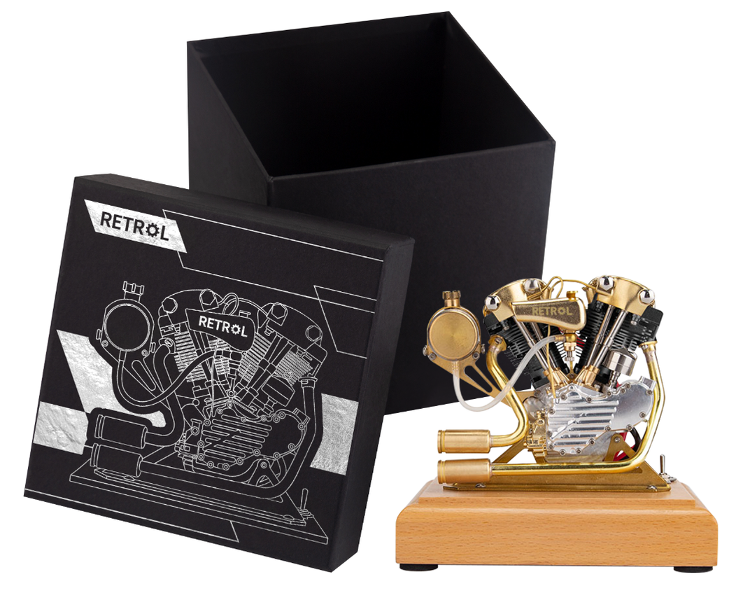 RETROL R29 4.2CC Mini V2 Engine OHV V-Twin Motorcycle Engine Double-cy ...