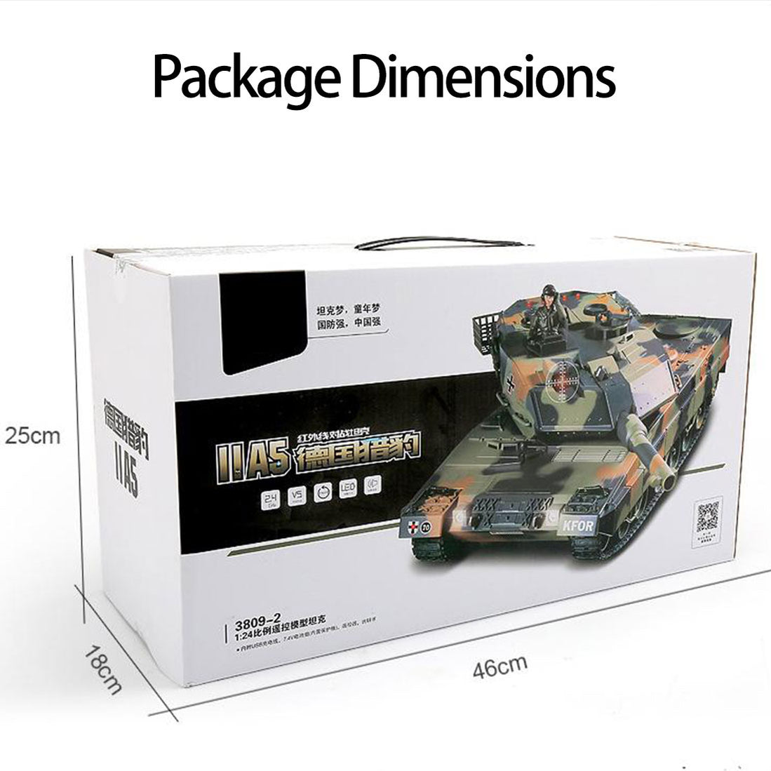 1/24 RC Tank German Leopard2 A5 Tank Model Military Vehicle Model Toys ...