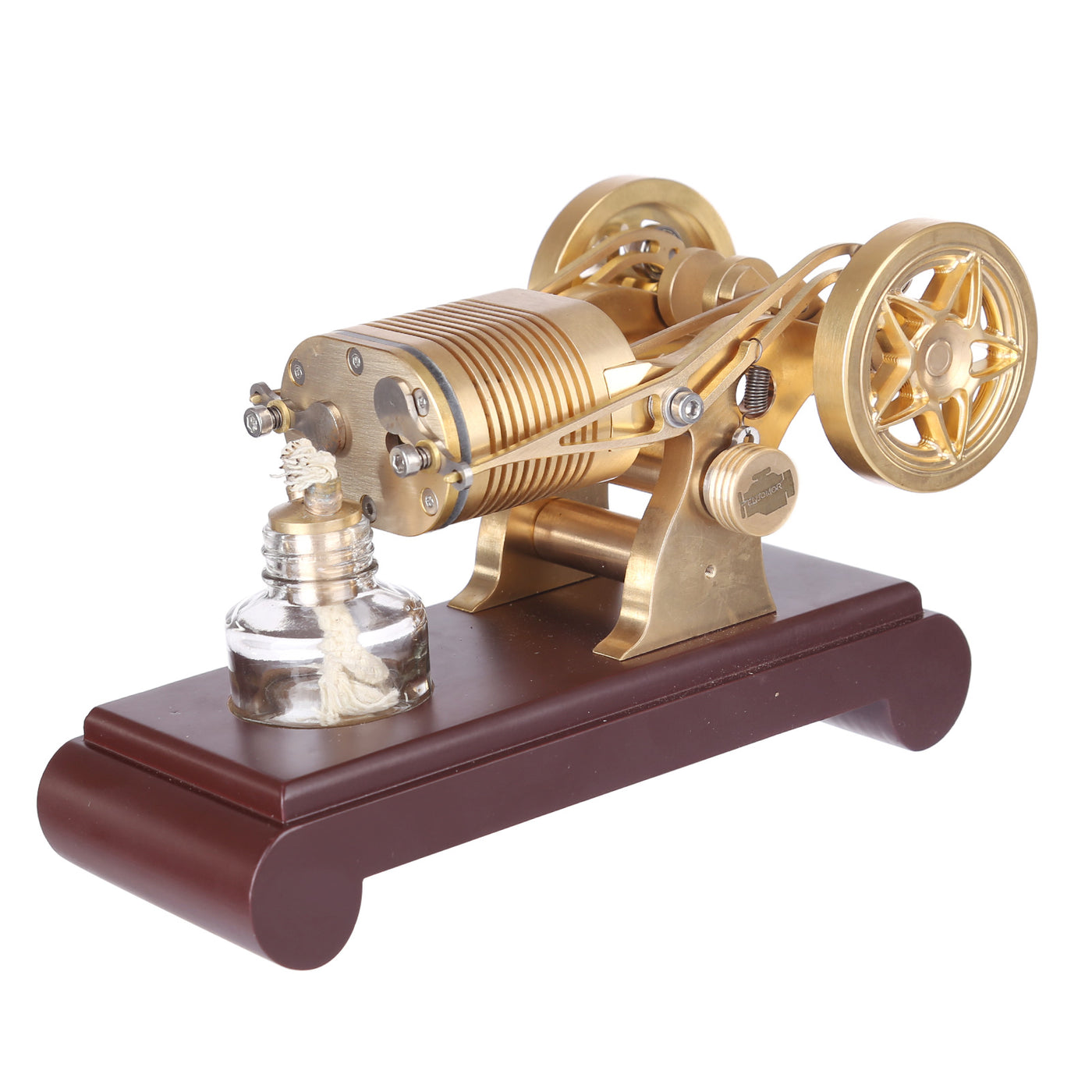 ENJOMOR 2 Cylinder Stirling Engine Model Kit Vacuum Engine Flame Licke ...