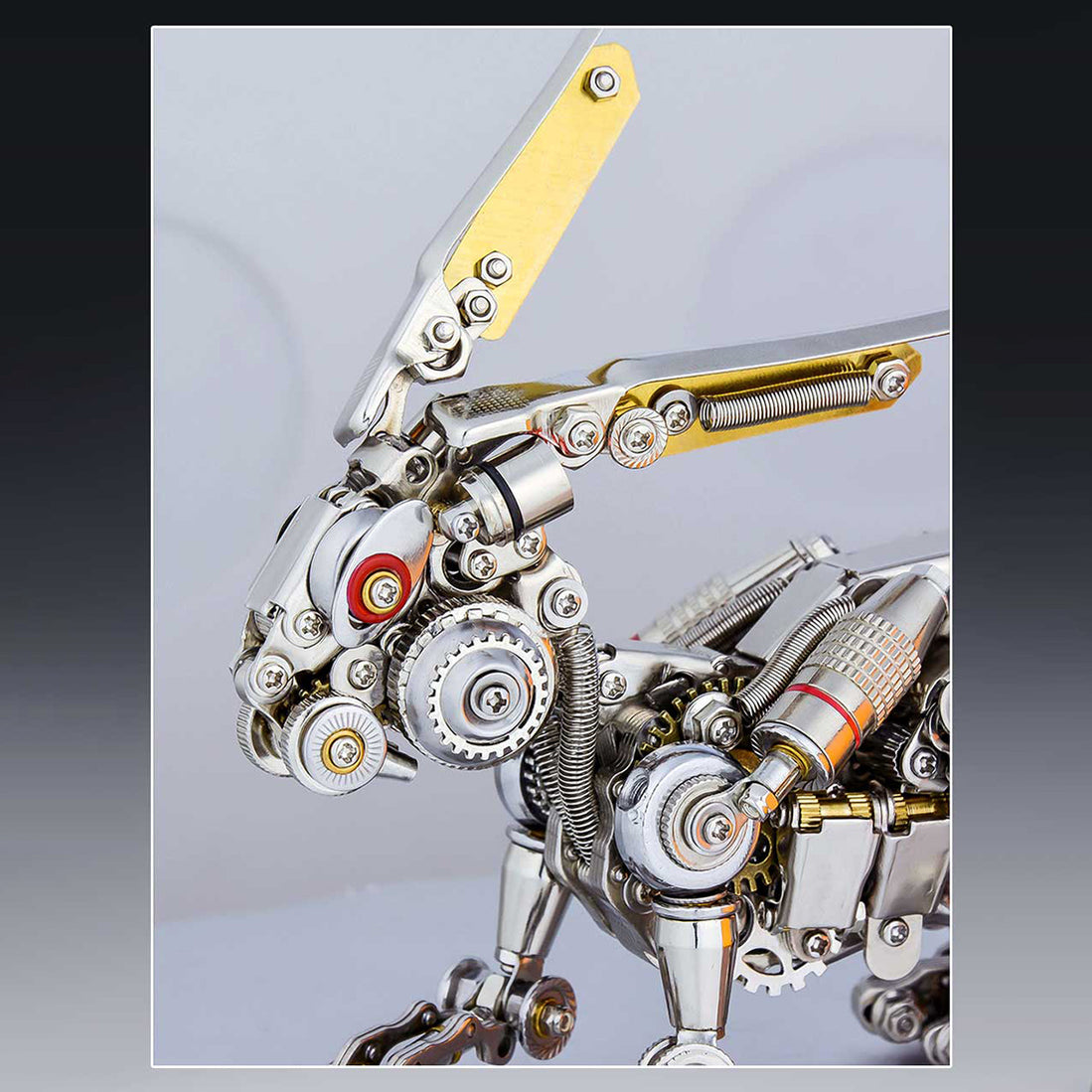 3D Puzzle DIY Model Kit Jigsaw Metal Punk Mechanical Rabbit Model Mech - EngineDIY