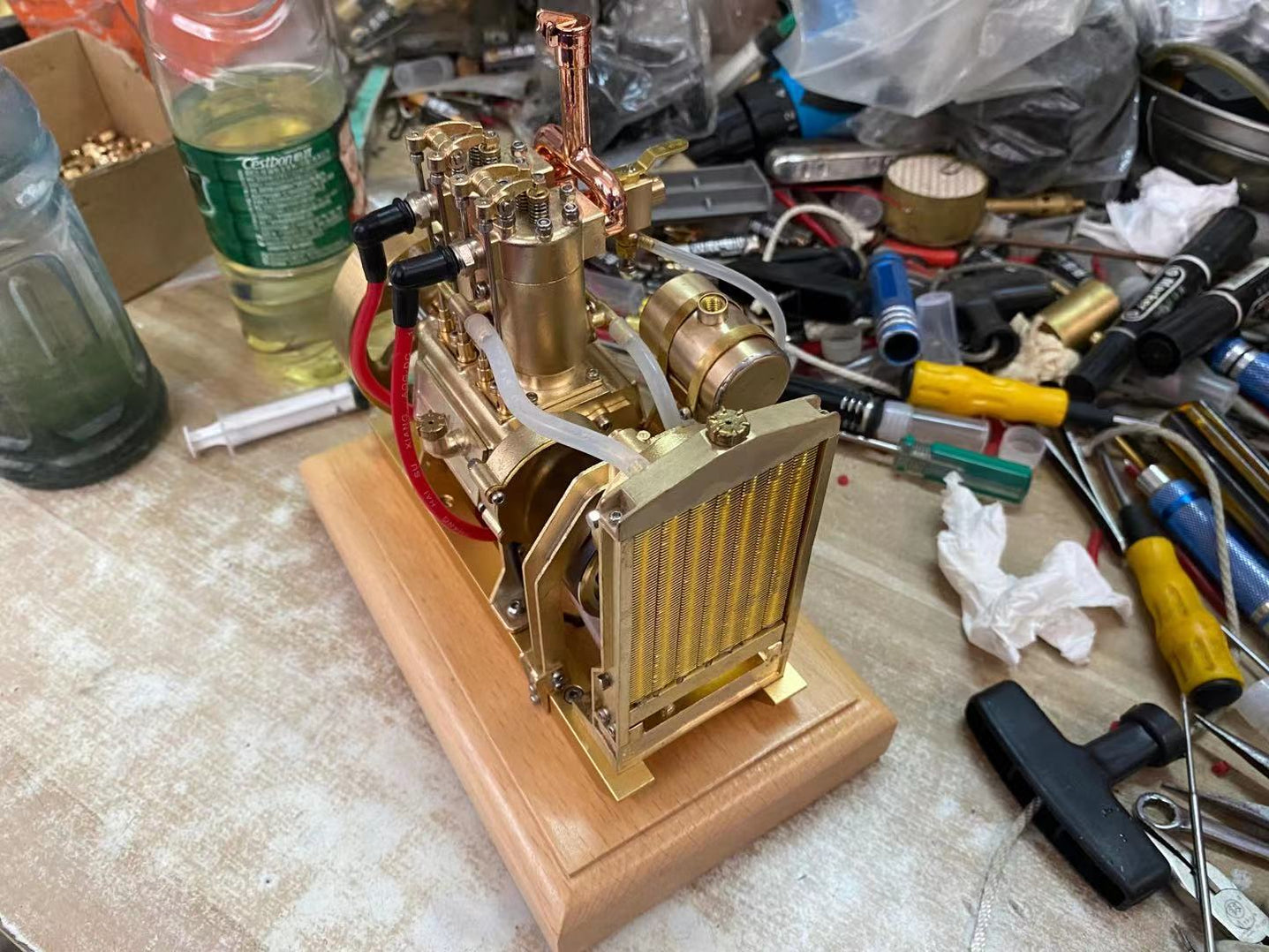 H74 5CC 2-cylinder 4 Stroke Water Cooled Gasoline Engine ICE Model Int ...