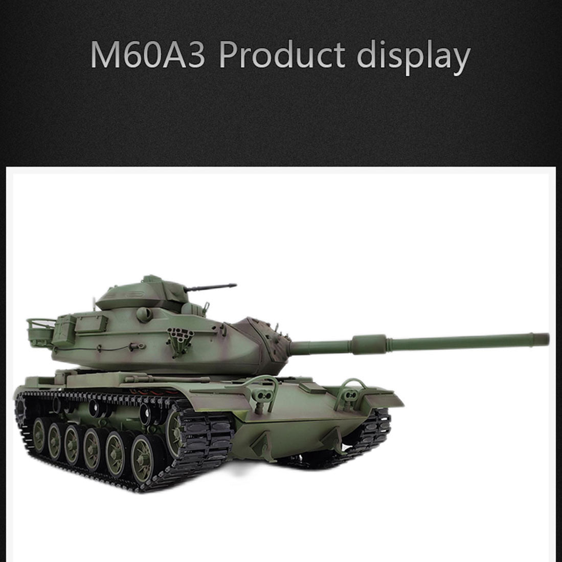 1/16 2.4G RC Tank American M60A3 Main Battle Tank Model Vehicle with L ...