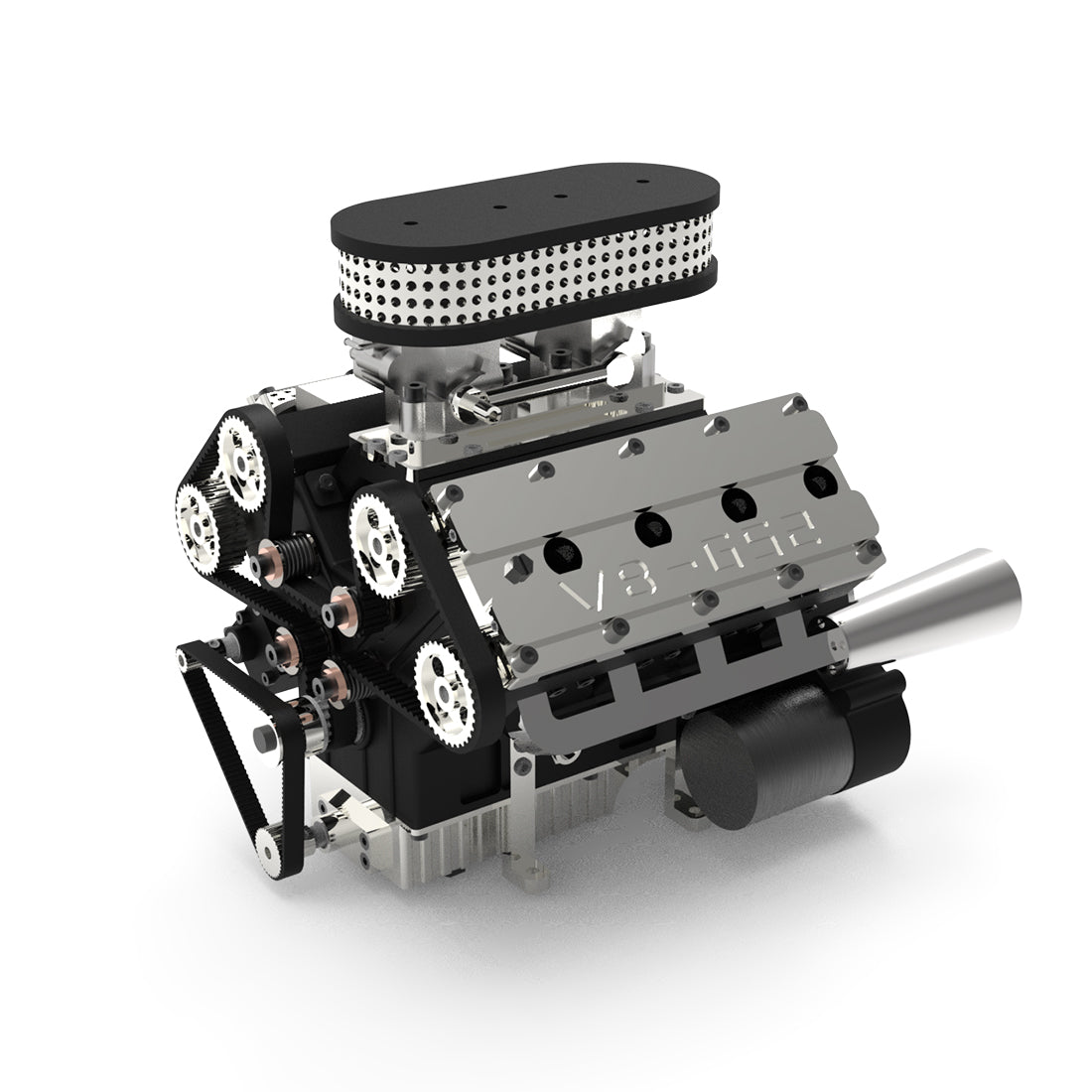 ENJOMOR V8 Engine Model That Works GS-V8 78CC DOHC 4-Stroke 8-Cylinder ...