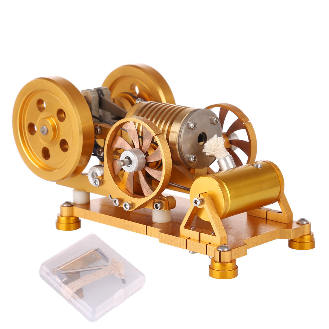 Vacuum Stirling Engine Model with Brass Cylinder Piston Flame Eater Li ...