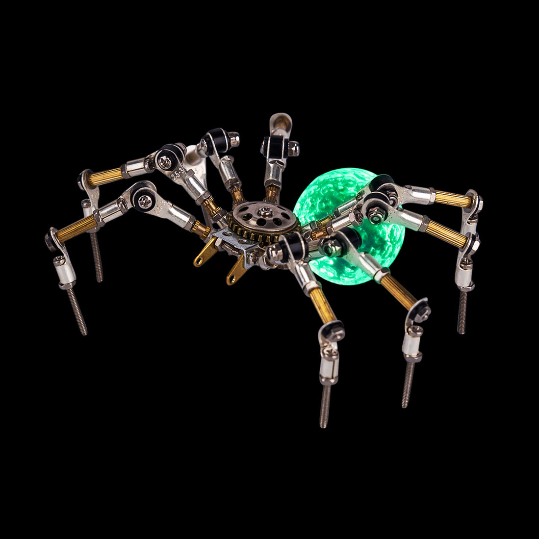 3D Metal Spider Model DIY Kits with 3CM Glowing LED Crystal Ball -270P ...