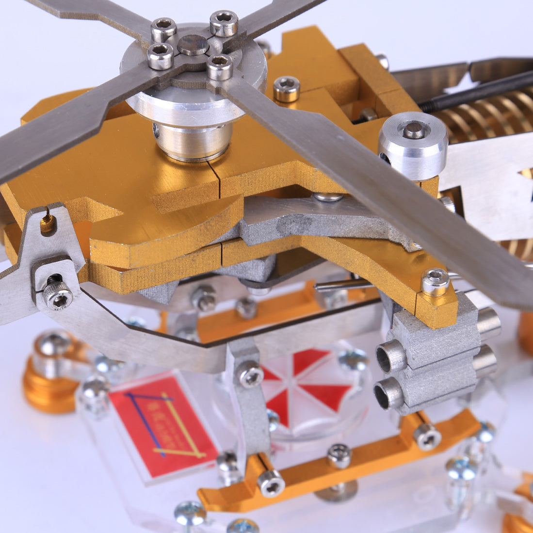 Stirling Engine Model Kit Vacuum Engine with Helicopter Design Single ...