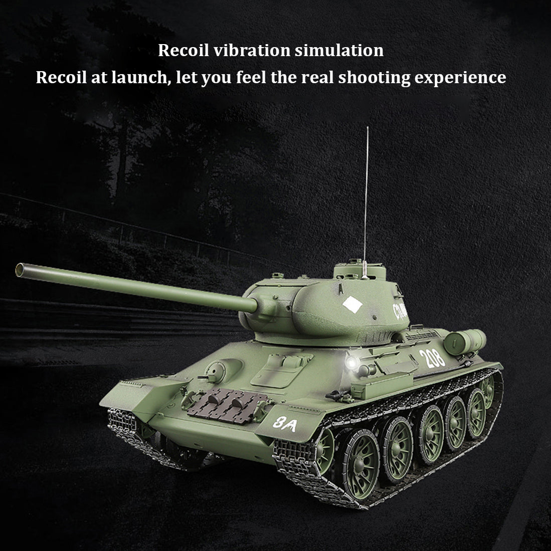 1/16 RC Tank Soviet T-34 Medium Tank 2.4G Remote Control Model Militar ...