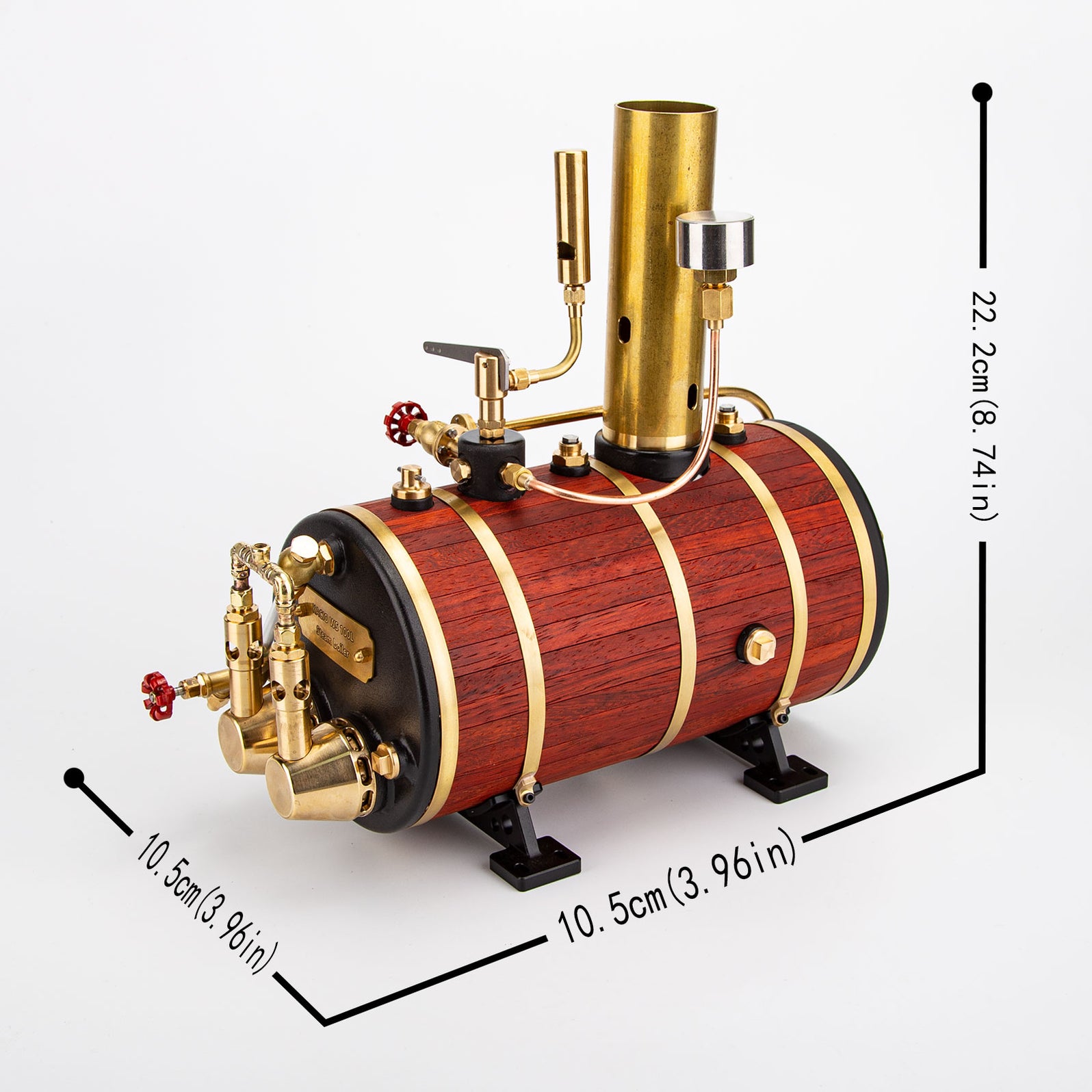 KACIO WS100L 850mL Horizontal Steam Boiler for Model Ship Steam Engine ...