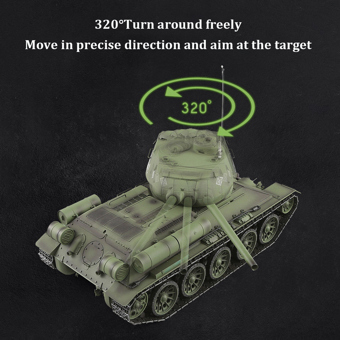 1/16 RC Tank Soviet T-34 Medium Tank 2.4G Remote Control Model Militar ...