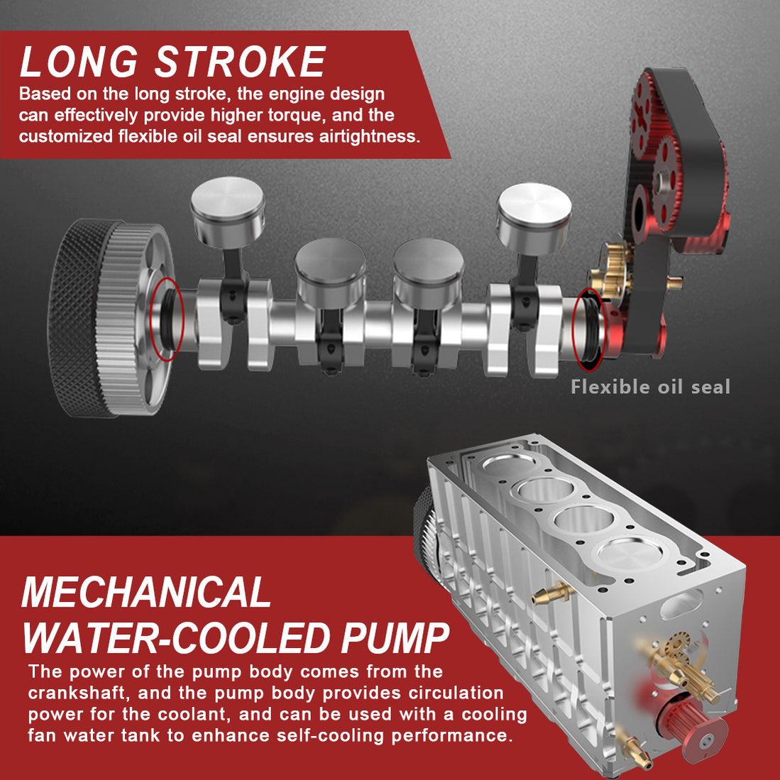 TOYAN Engine FS-L400G L4 14cc Inline 4 Cylinder Four-stroke Water-cool ...