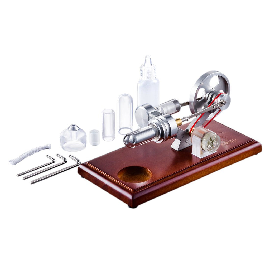Stirling Engine with LED | Easy Operation & Long Lasting - EngineDIY
