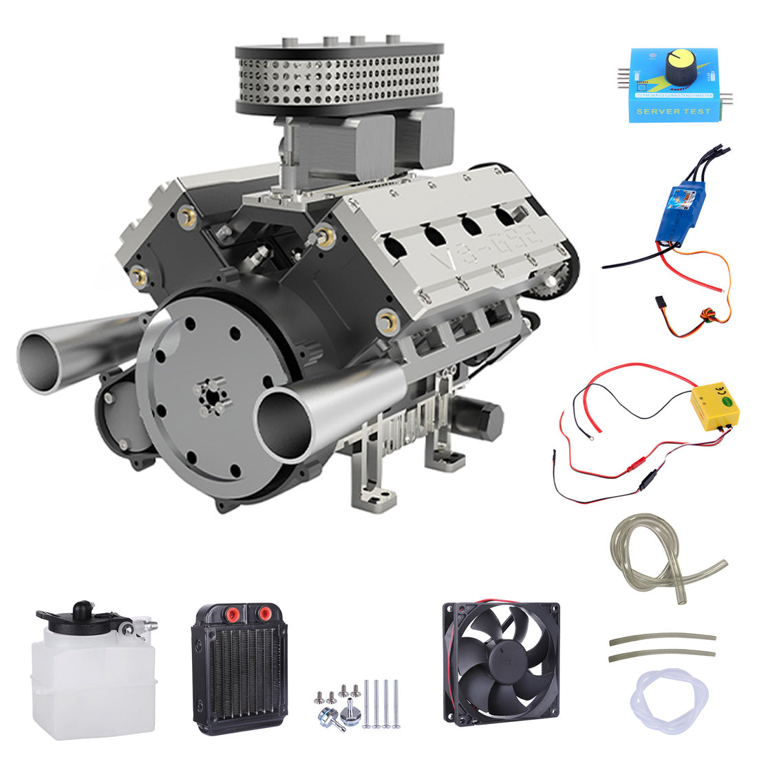 ENJOMOR V8 GS-V8 Gasoline V8 Engine Model That Works with Starter Kit ...