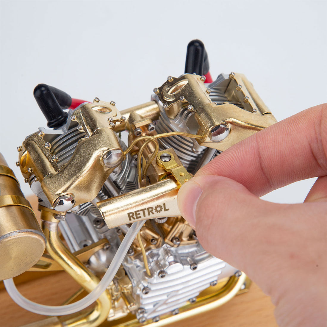 RETROL R29 4.2CC Mini V2 Engine OHV V-Twin Motorcycle Engine Double-cy ...