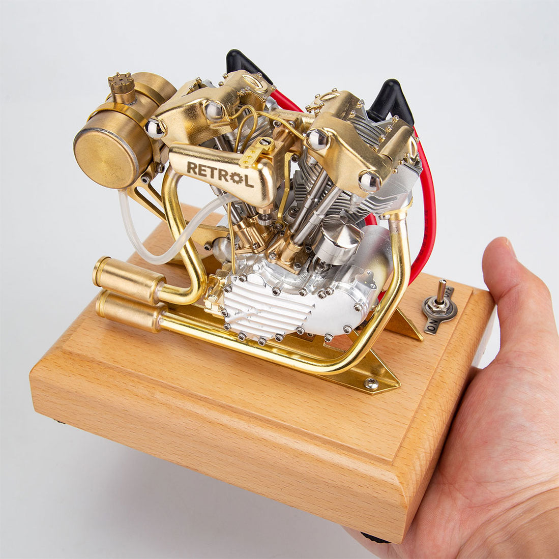 RETROL R29 4.2CC Mini V2 Engine OHV V-Twin Motorcycle Engine Double-cy ...