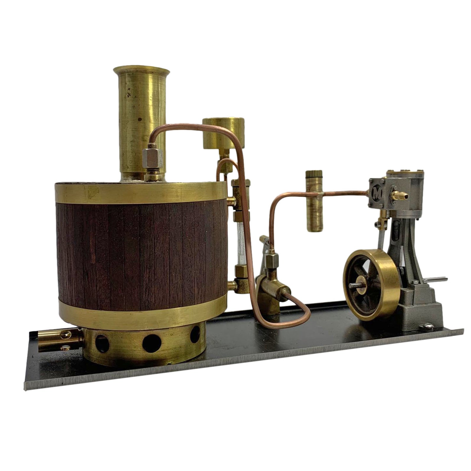 Mini Single-cylinder Steam Engine Set with Boiler for 50-100cm Model S ...