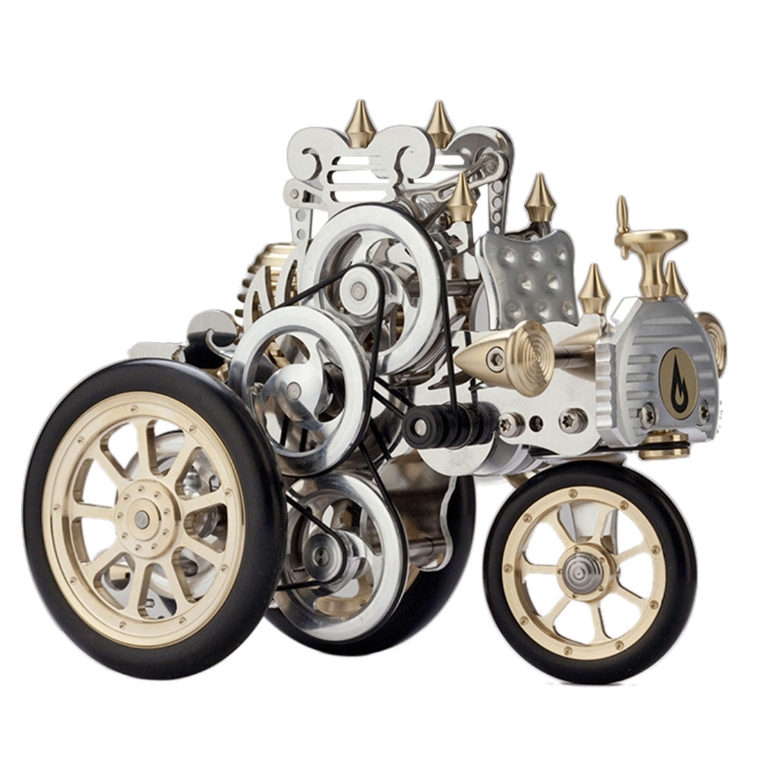 Stirling Engine Car Kit Metal Stirling Engine Retro Tri-wheel Vehicle ...