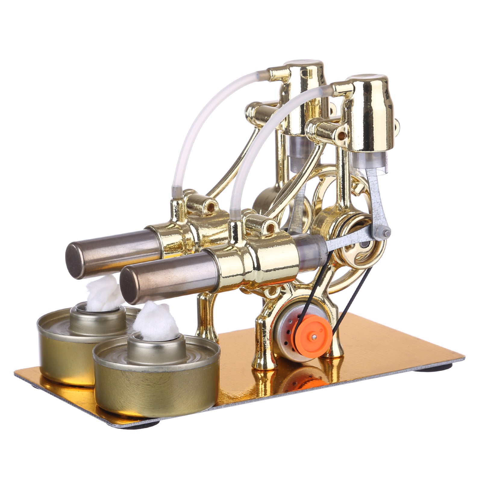 L-Type 2 Cylinder Stirling Engine Generator Model with LED Diode and B ...