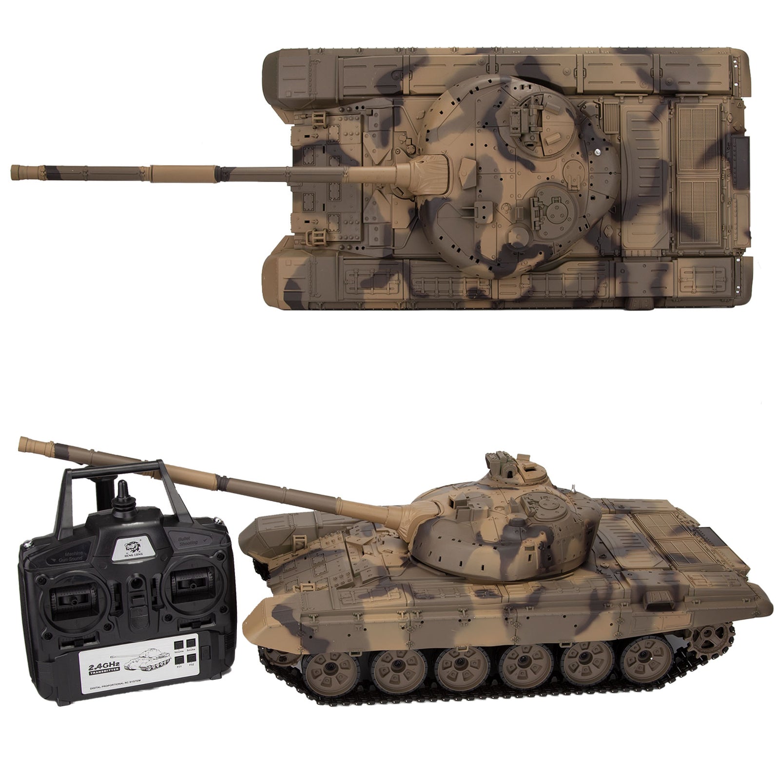 1/16 RC Tank 2.4G T90 RC Main Battle Tank Model Toys Simulation Tank G ...