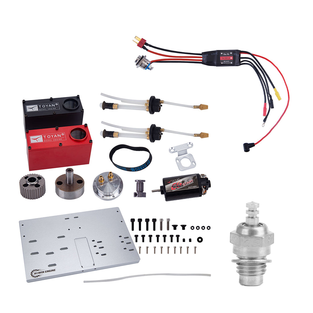 TOYAN RS-S100 Single Rotor Wankel Rotary Engine Starter Kit with Base ...