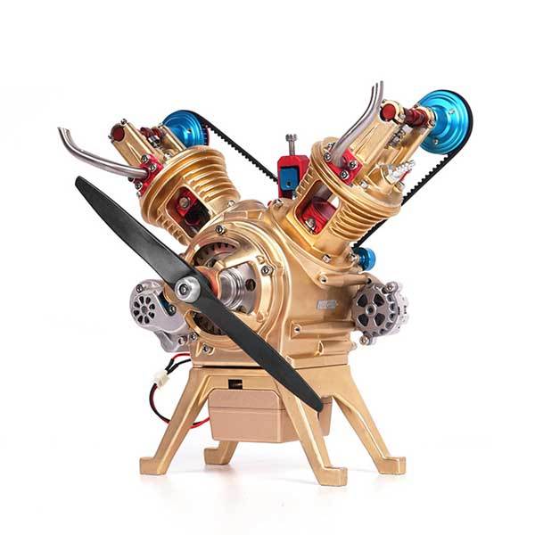 V2 Car Engine Assembly Kit Metal V-Twin 2 Cylinder Engine Build Kit ...