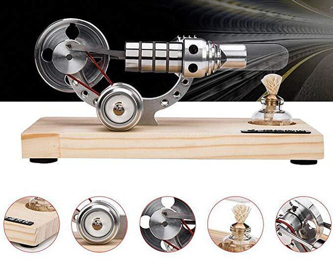 Stirling Engine with LED | Easy Operation & Long Lasting - EngineDIY