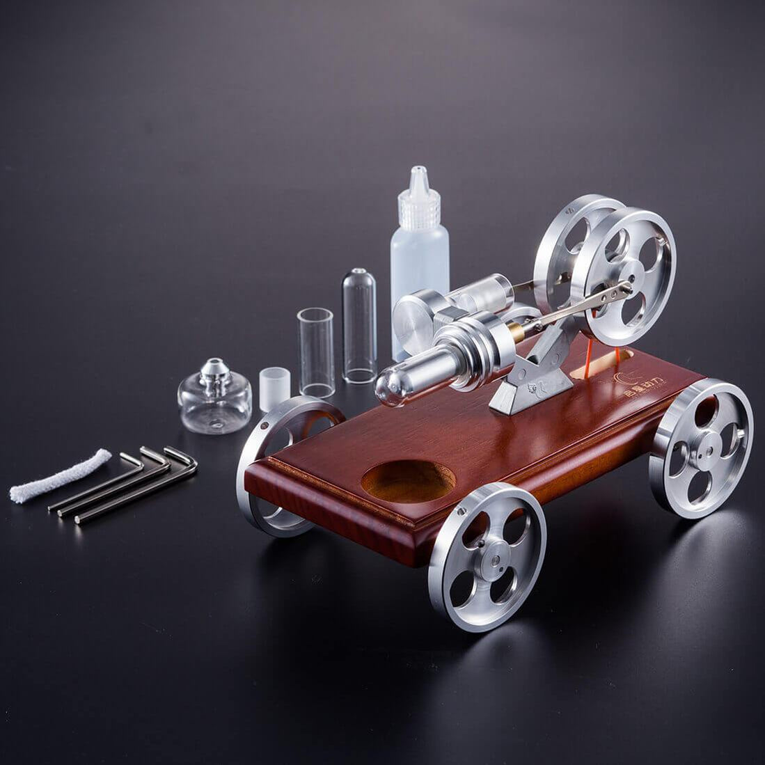Stirling Engine Car Model DIY Stirling Engine Vehicle Kit - Enginediy ...