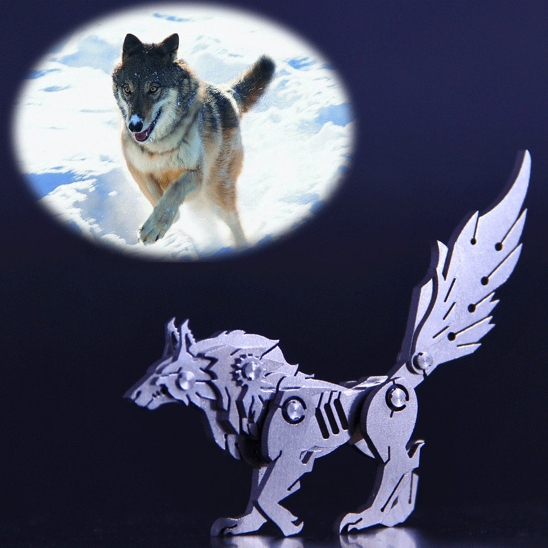 3D Puzzle DIY Model Kit Detachable Jigsaw Wild Wolf Metal Games - EngineDIY